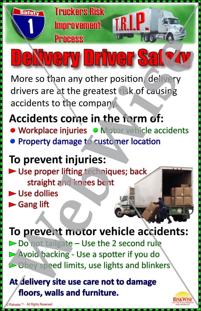 TRIP- Delivery Driver Poster – RiskWise